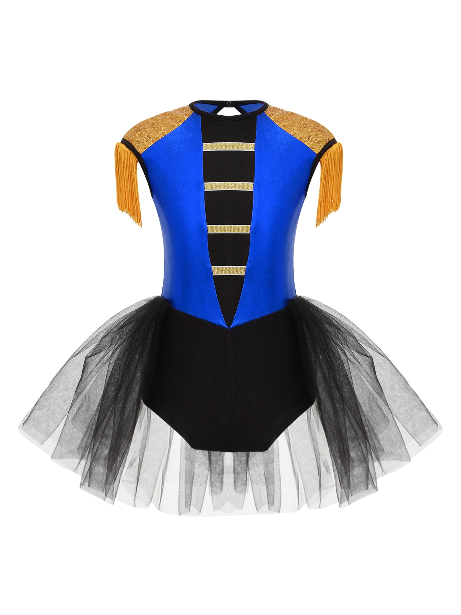YIZYIF Girls Circus Ringmaster Costume Teens Sleeveless Tassel Jumpsuit ...