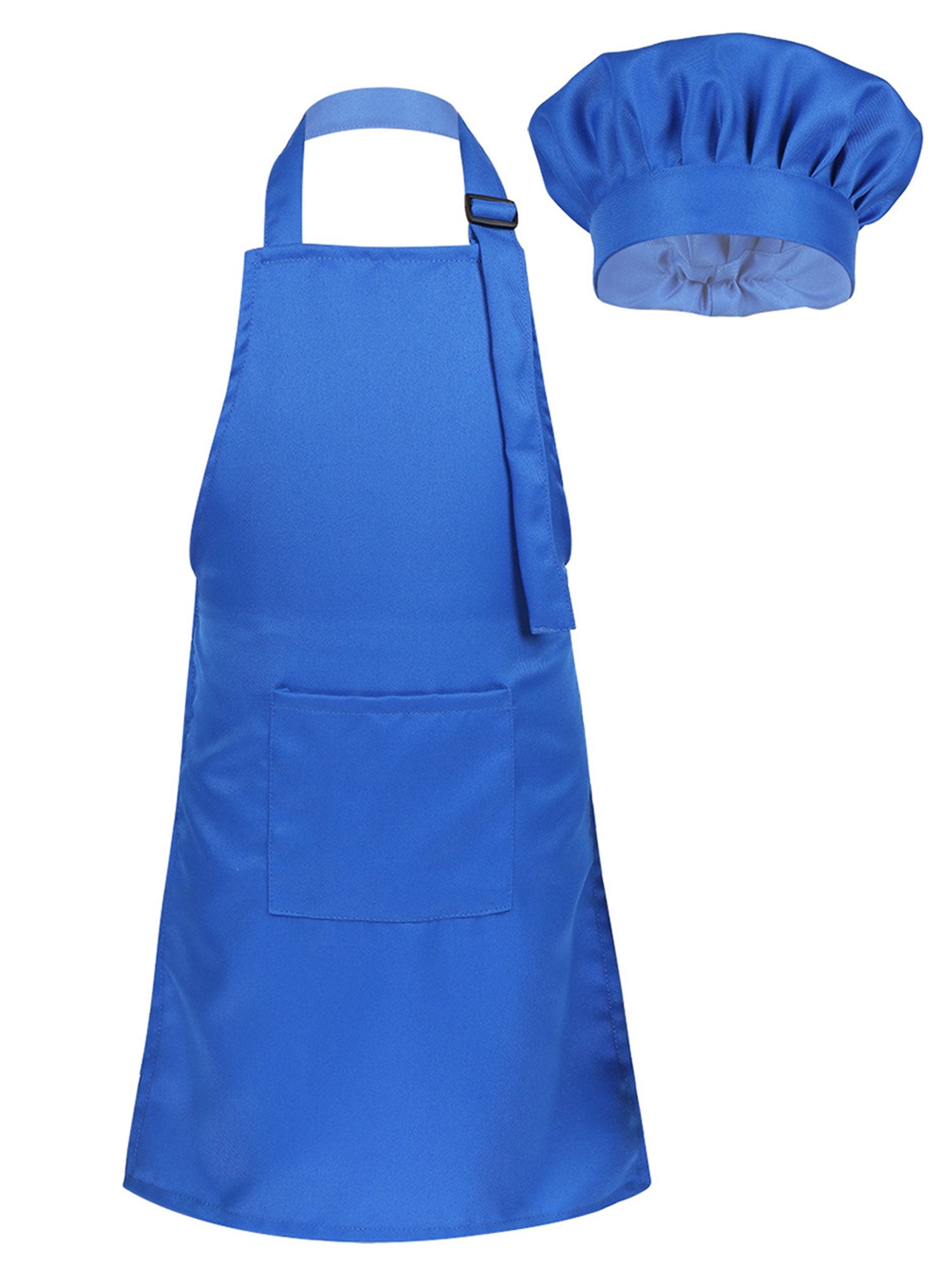 YIZYIF Kids Boys Girls Adjustable Aprons Chef Hat for Kitchen Cooking ...