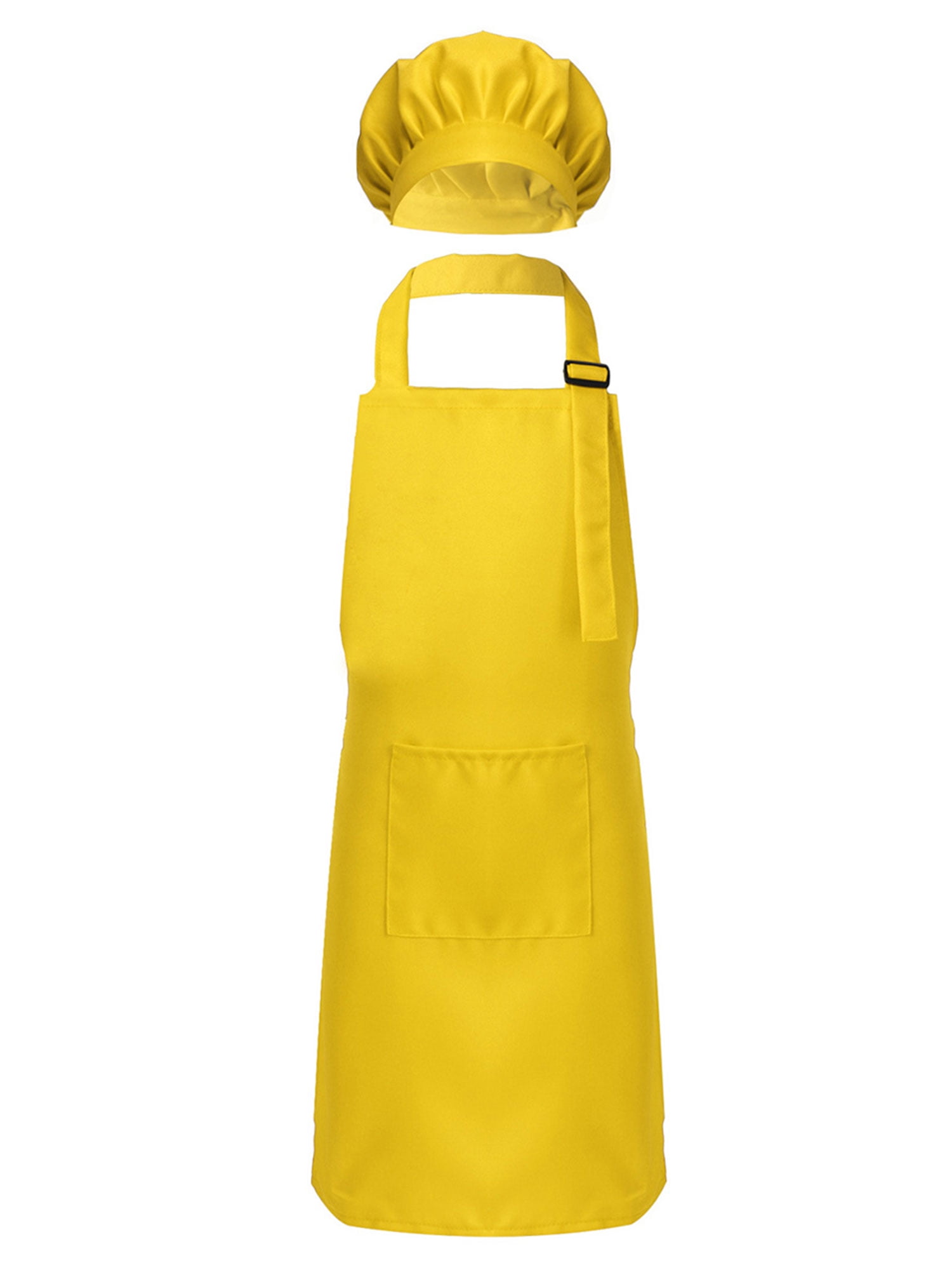 YIZYIF Kids Boys Girls Adjustable Aprons Chef Hat for Kitchen Cooking ...