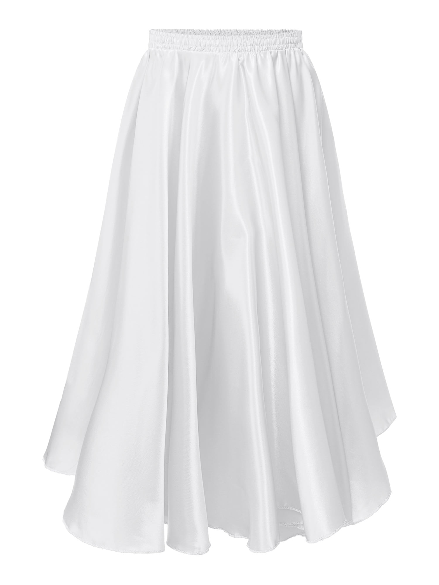 YIZYIF Girls Long Full Circle Dance Skirt for Flamenco Cha Cha Latin ...