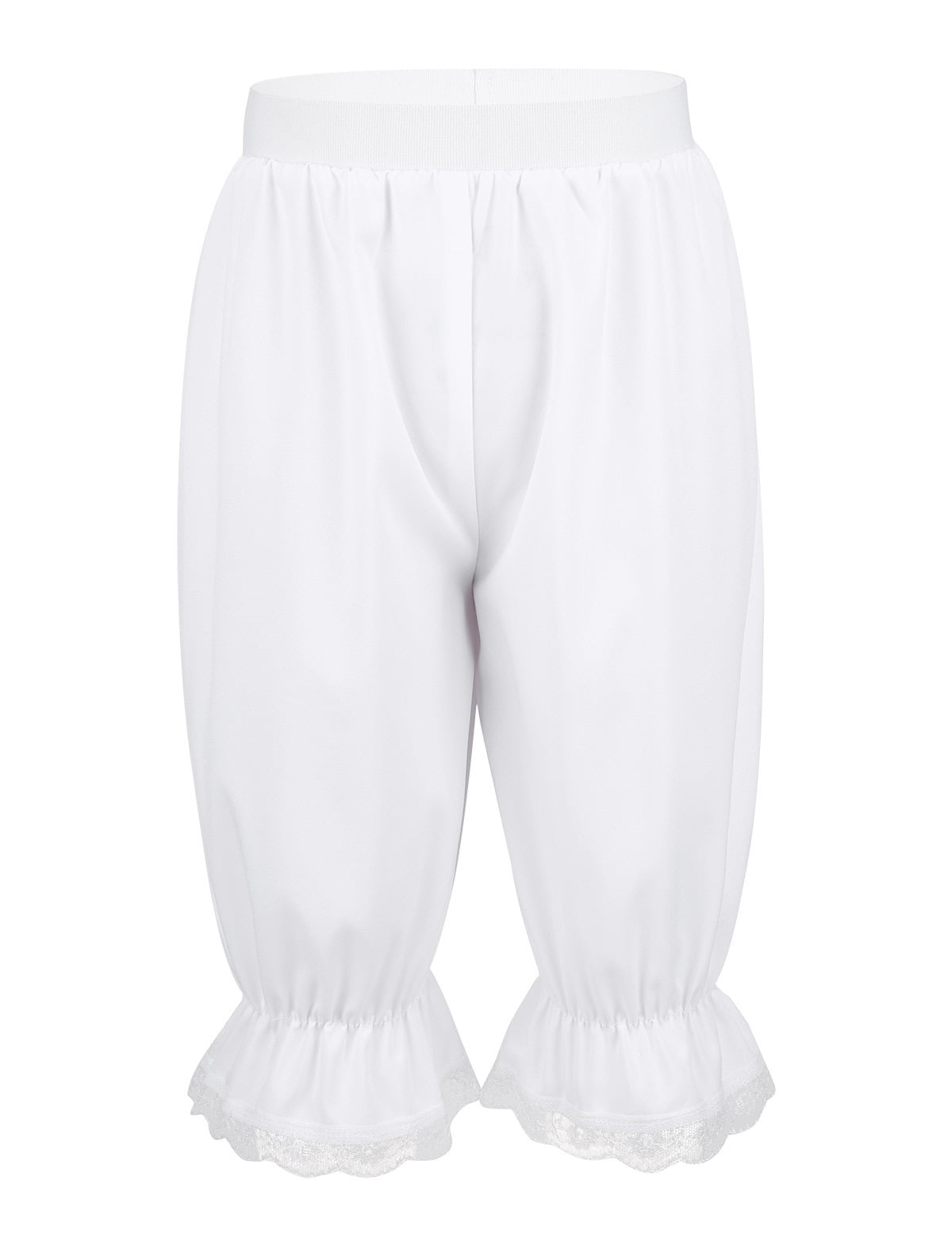 YIZYIF Kids Girls Edwardian Victorian Pantaloons Ruffle Lace Trim ...