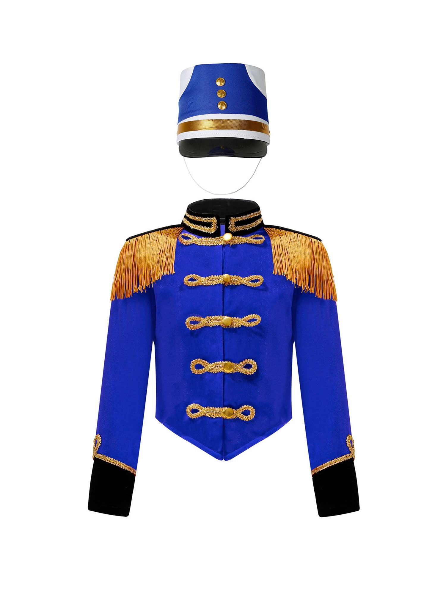 YiZYiF Girls Boys Drum Major Team Uniform Marching Band Tassel Jacket ...