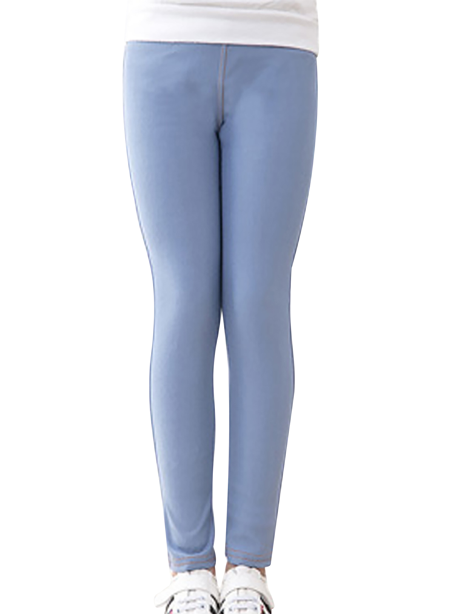 YIZYIF Kids Girls Stretchy Denim Leggings Tights Casual Pull-On Jeans ...