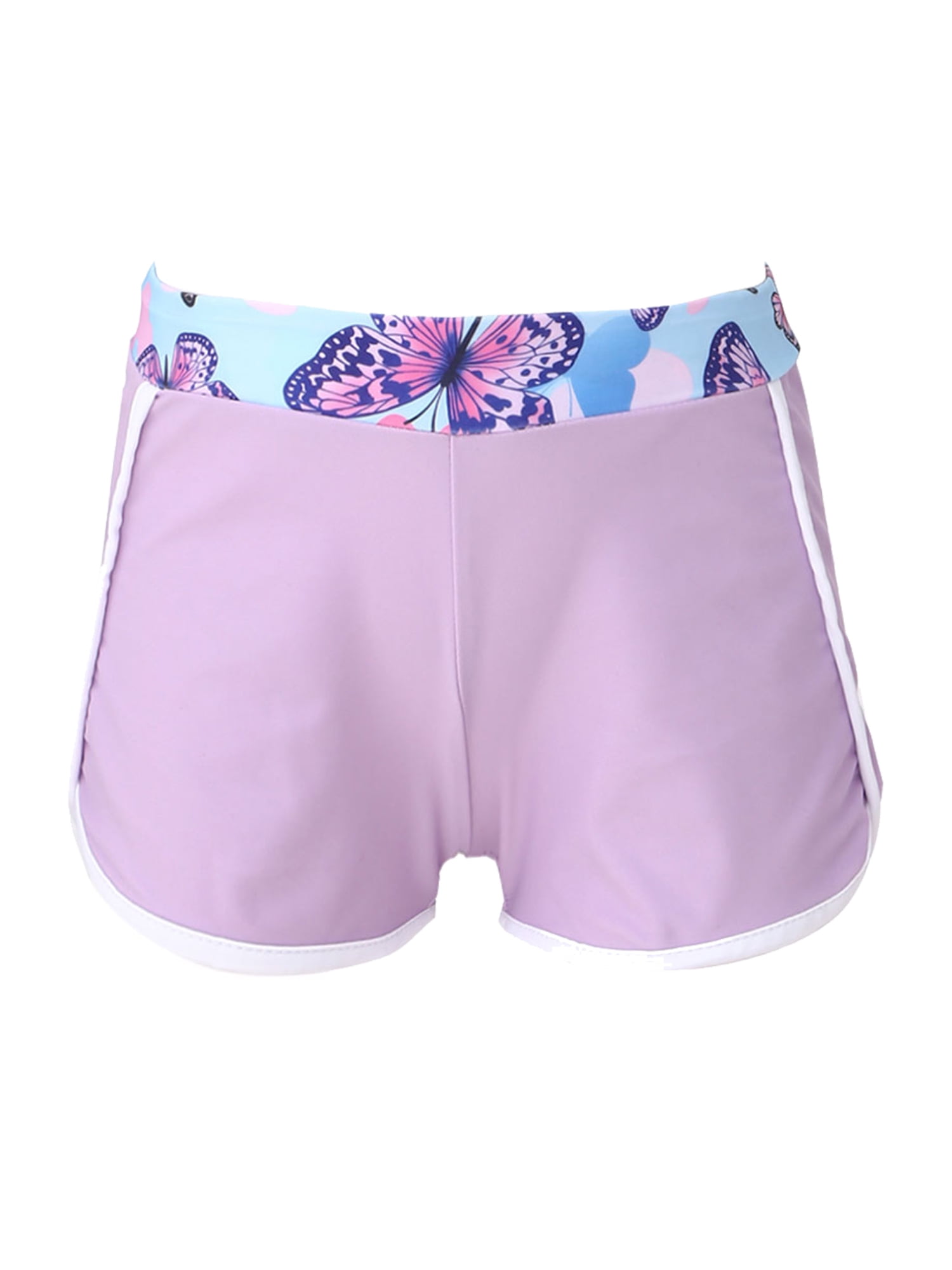 YIZYIF Kids Girls Swim Bottoms Wide Gardenia Print Waistband Surfing ...