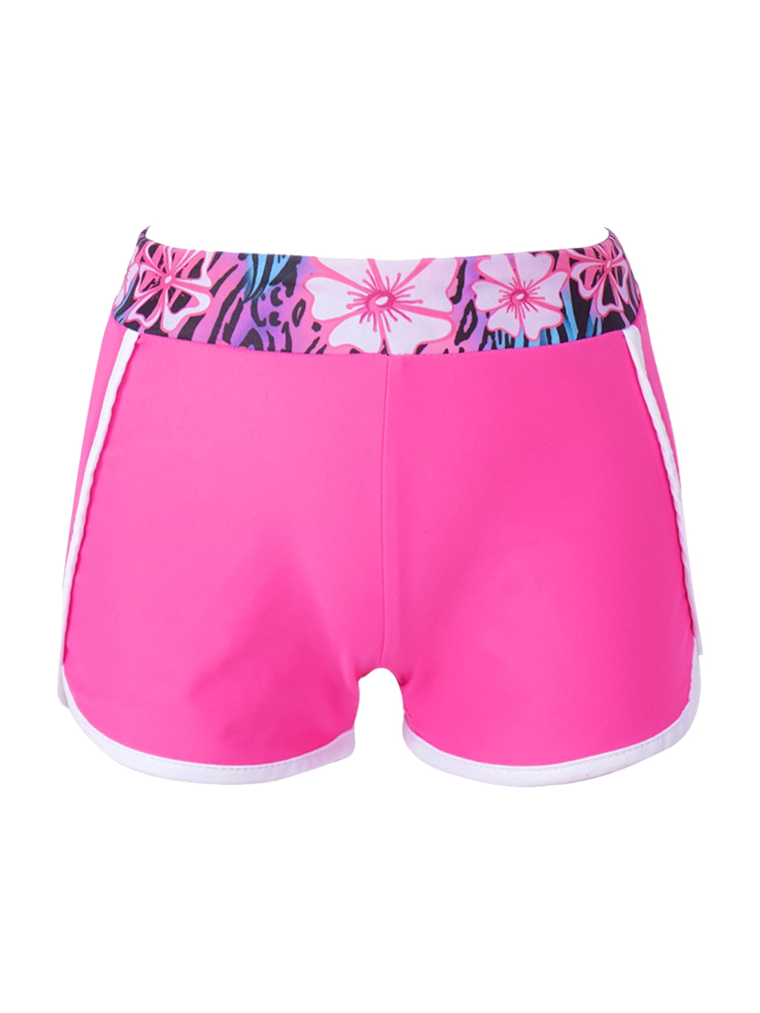YIZYIF Kids Girls Swim Bottoms Wide Gardenia Print Waistband Surfing ...