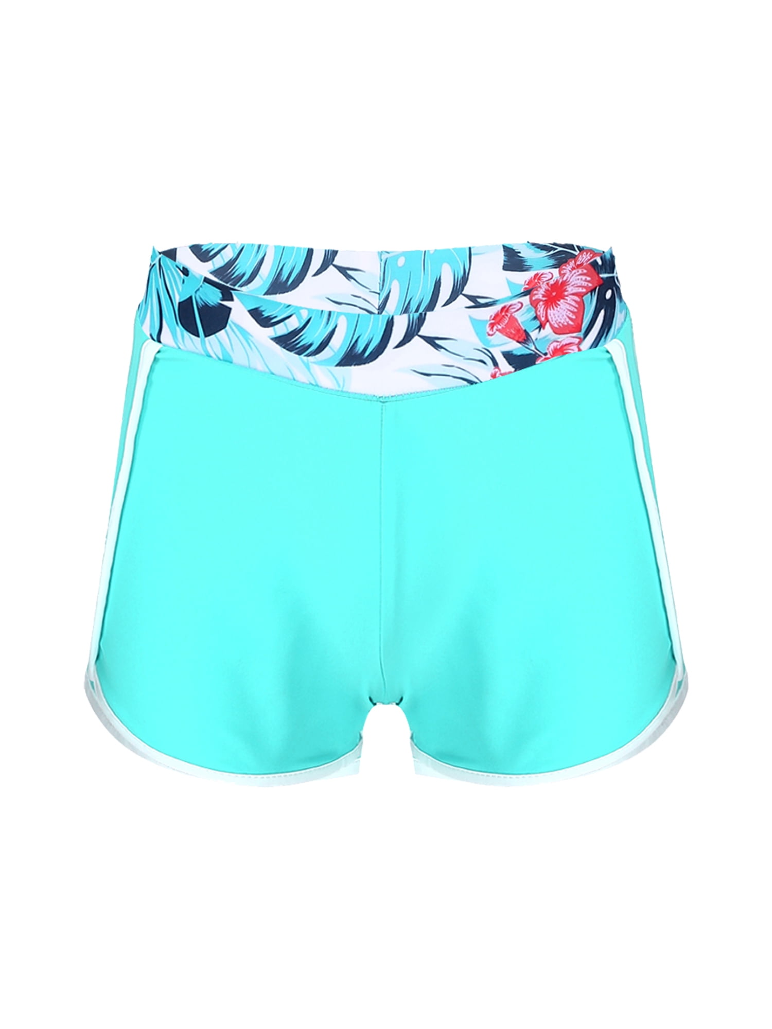 YIZYIF Kids Girls Swim Bottoms Wide Gardenia Print Waistband Surfing ...