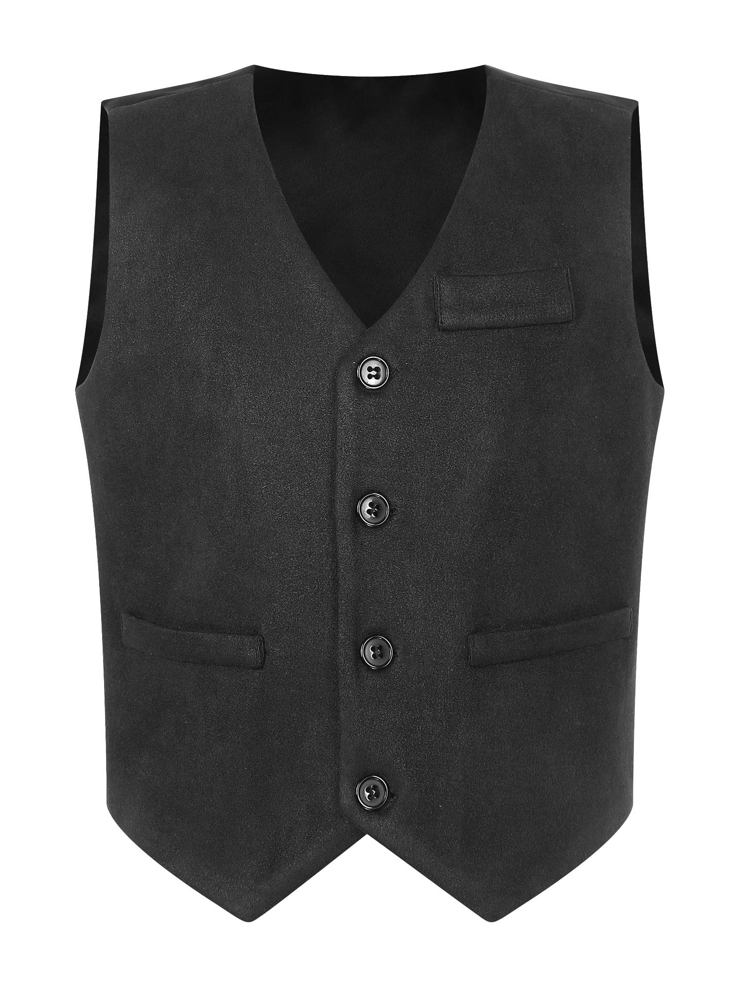 YIZYIF Kids Toddlers Boys Button Down Vest Single Breasted Pointed Hem ...