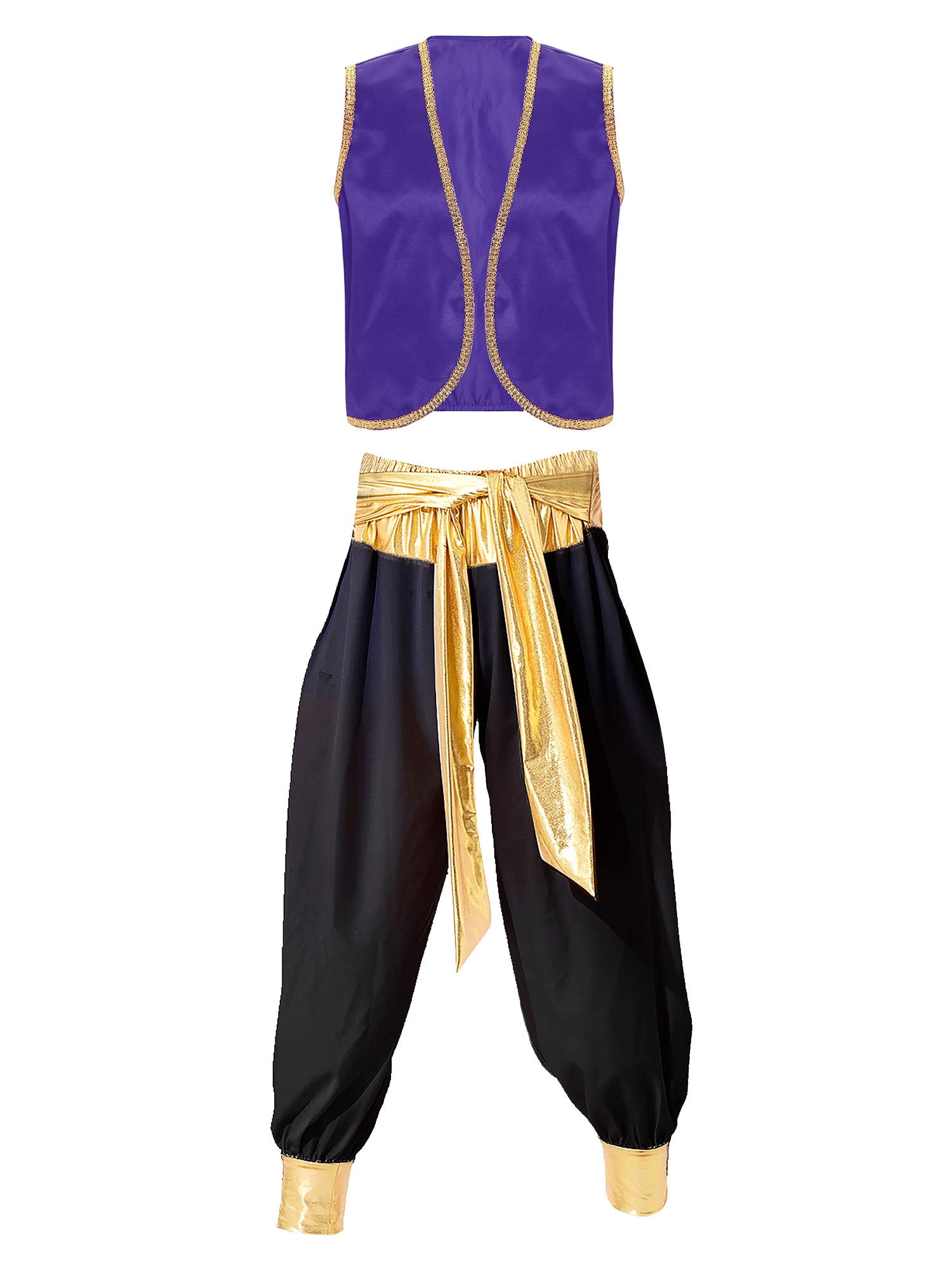 YIZYIF Mens Halloween Arabian Prince Costume Outfit V Neck Open Front ...