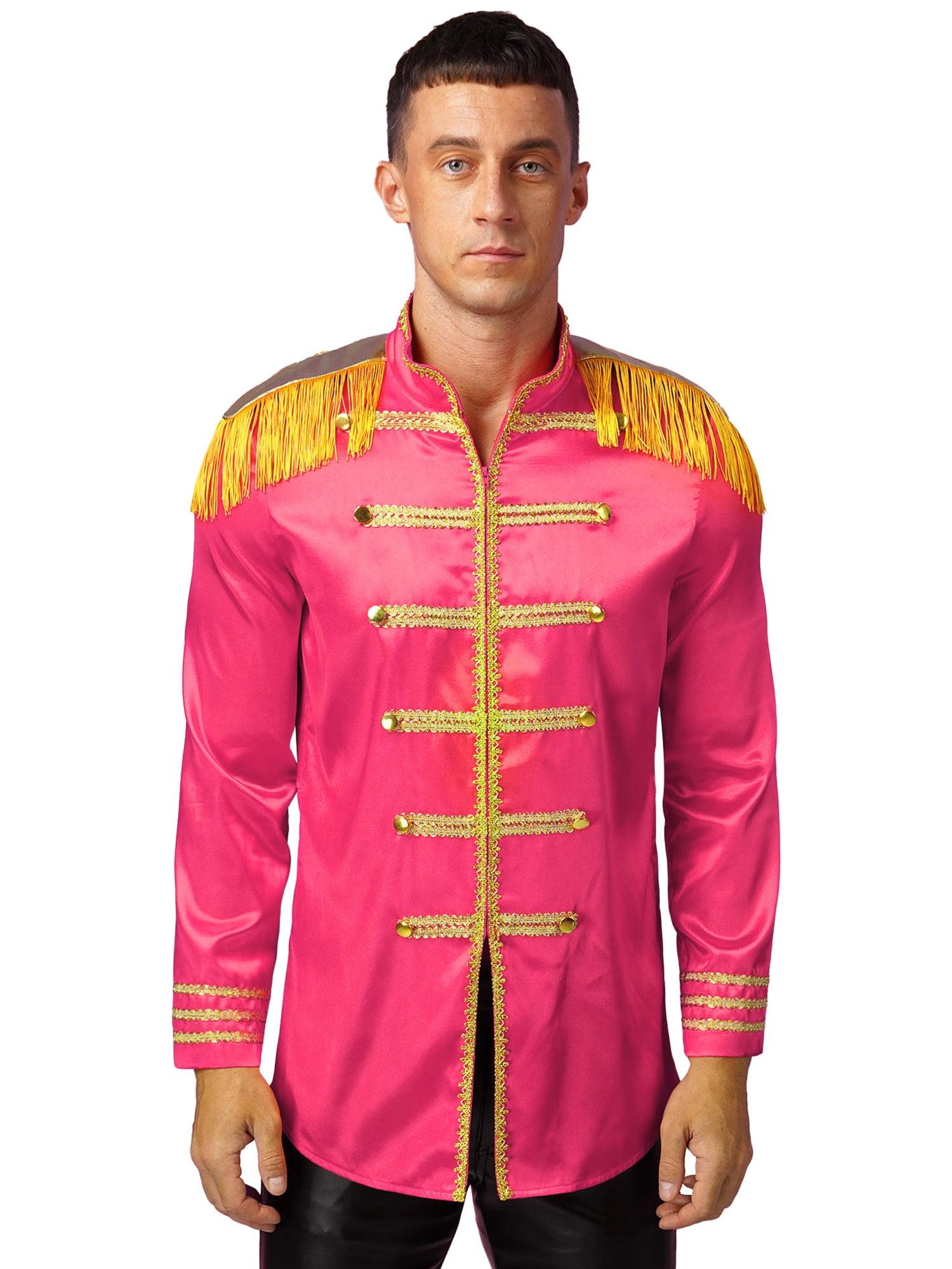 YIZYIF Mens Halloween Sergeant Pepper Costume Medieval Rock Man Icon ...