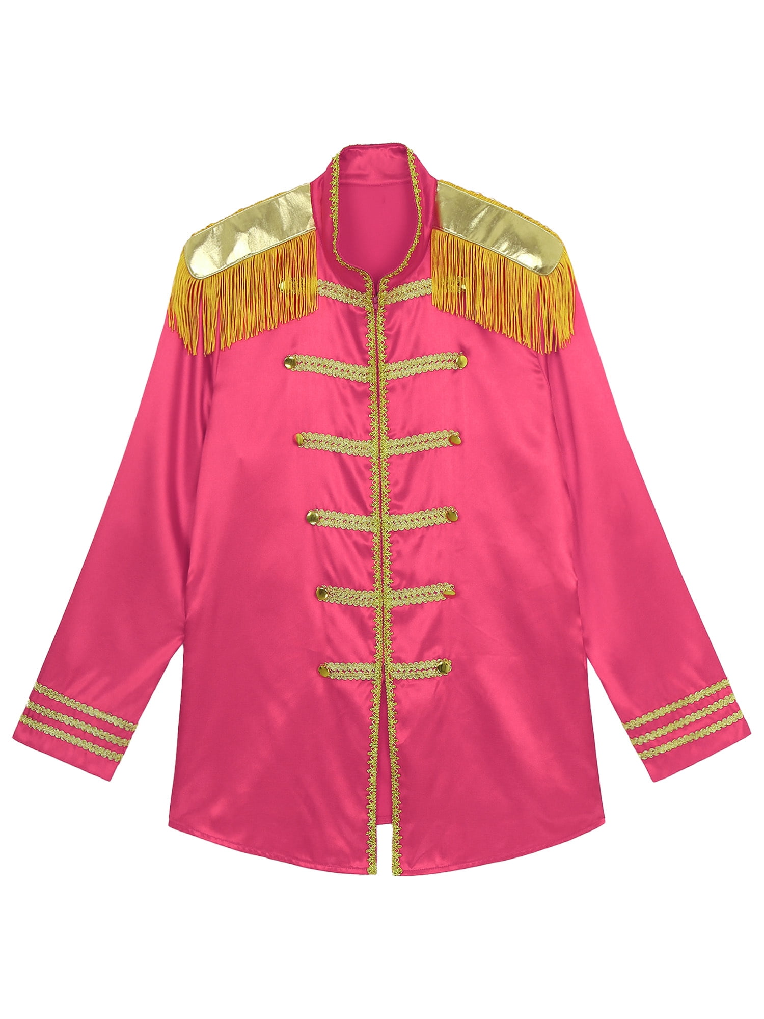 YIZYIF Mens Halloween Sergeant Pepper Costume Medieval Rock Man Icon ...