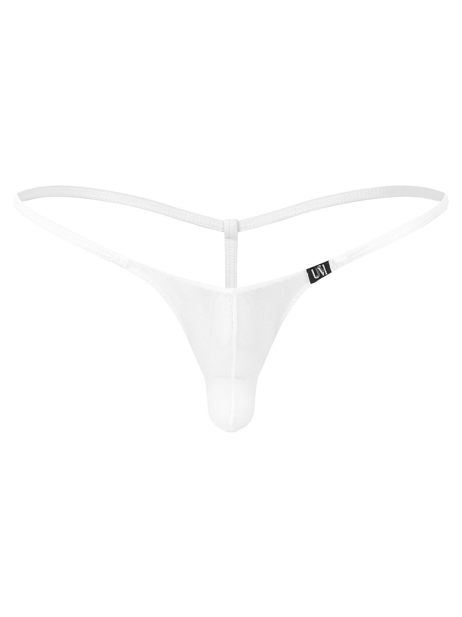 YIZYIF Mens Mesh See Through Underwear Low Rise Micro G-string Thongs ...