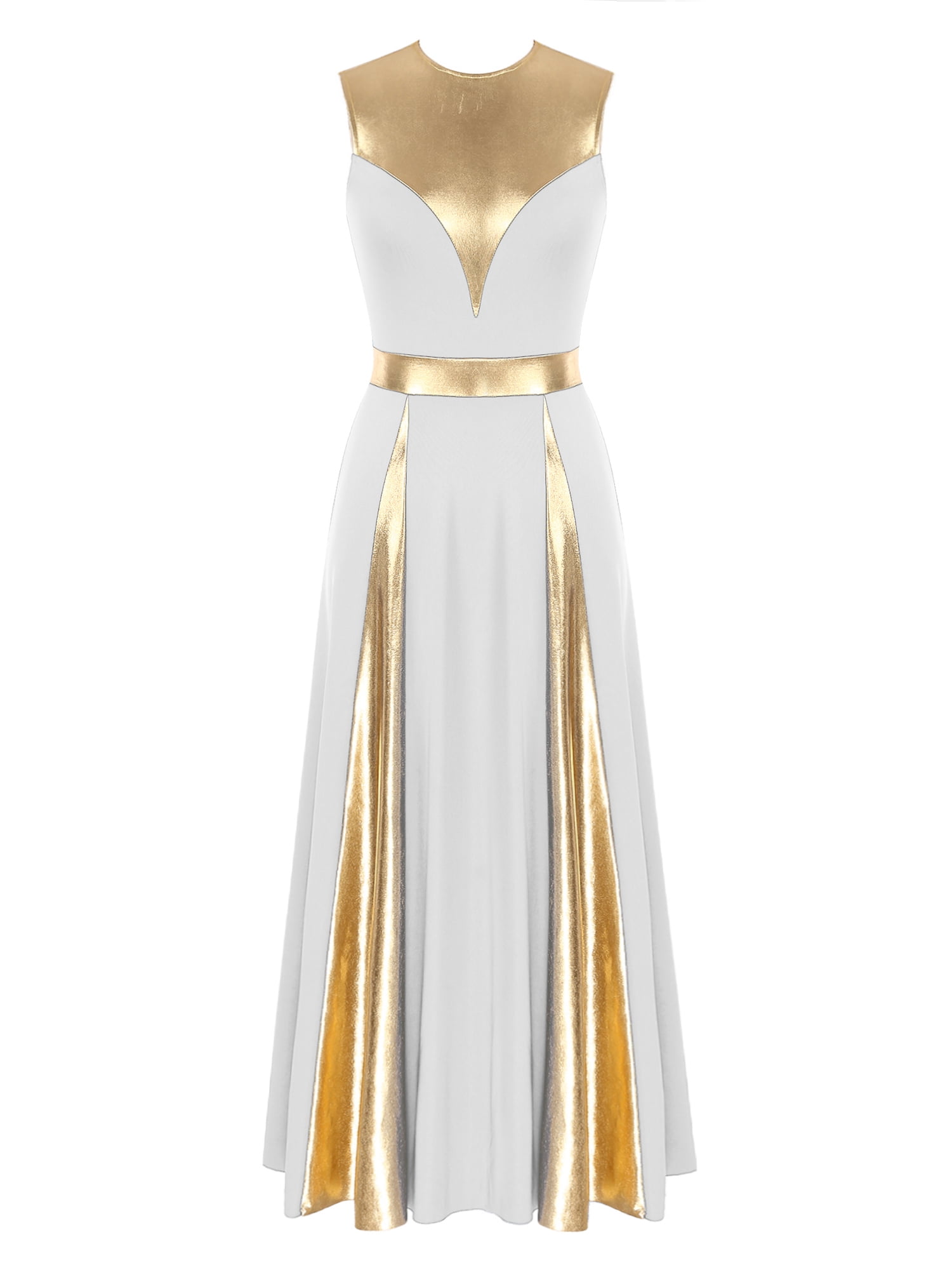 YIZYIF Womens Ballet Lyrical Dance Dress Ballroom Church Robe Worship ...