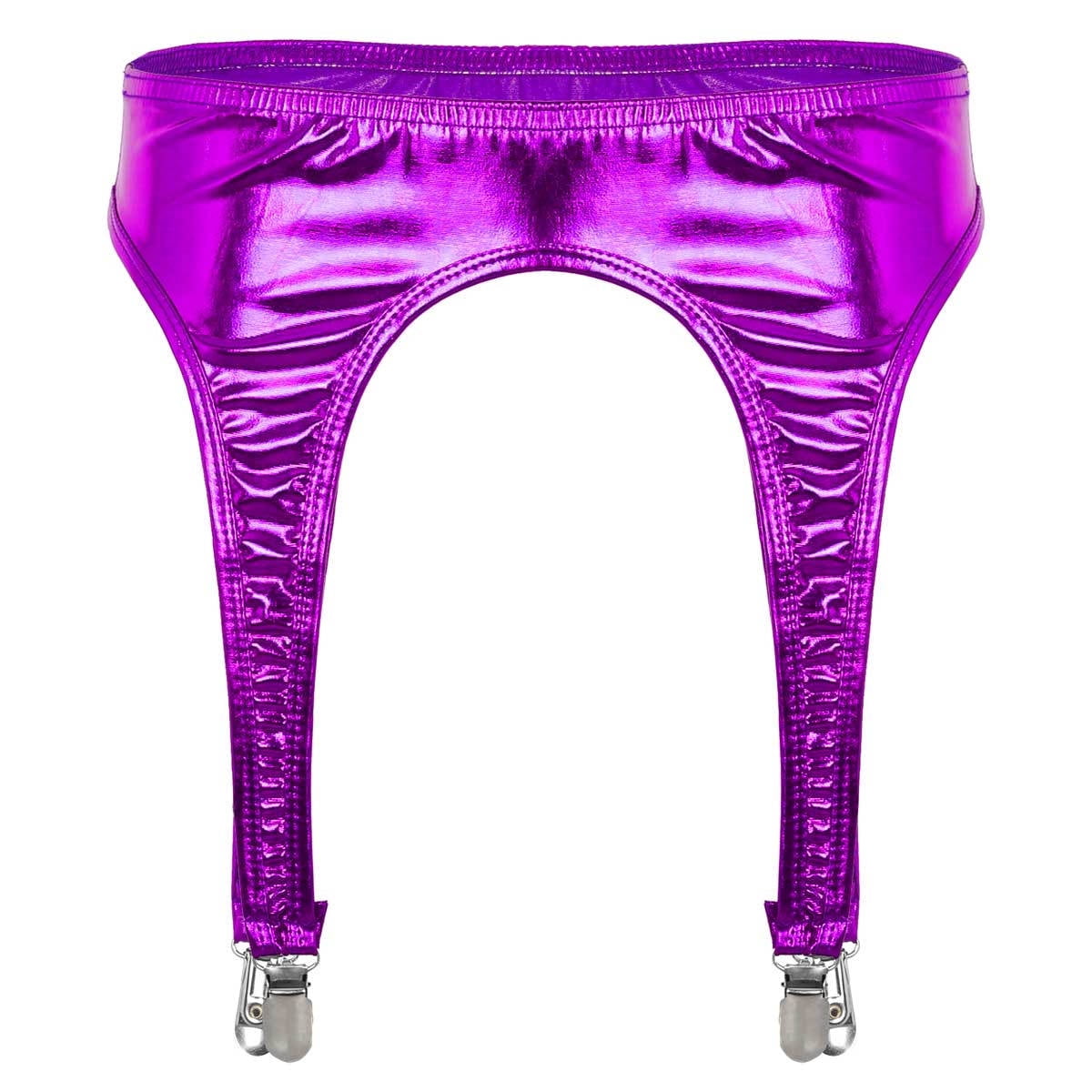 YIZYIF Womens Metallic Garter Belt with 4 Metal Clips Suspender for ...