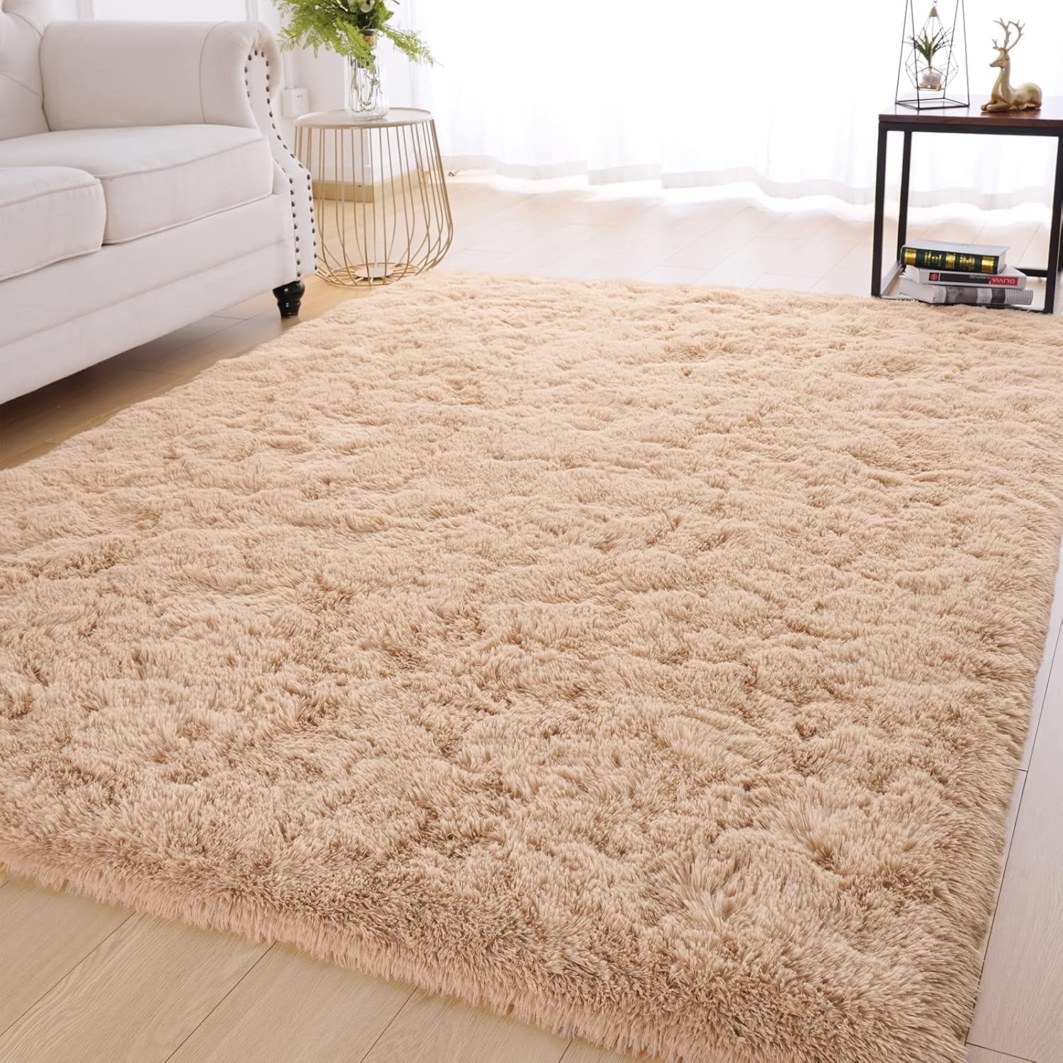 YJ.GWL Fluffy Area Rug Shag Carpet for Bedroom Indoor Fuzzy Rugs for ...
