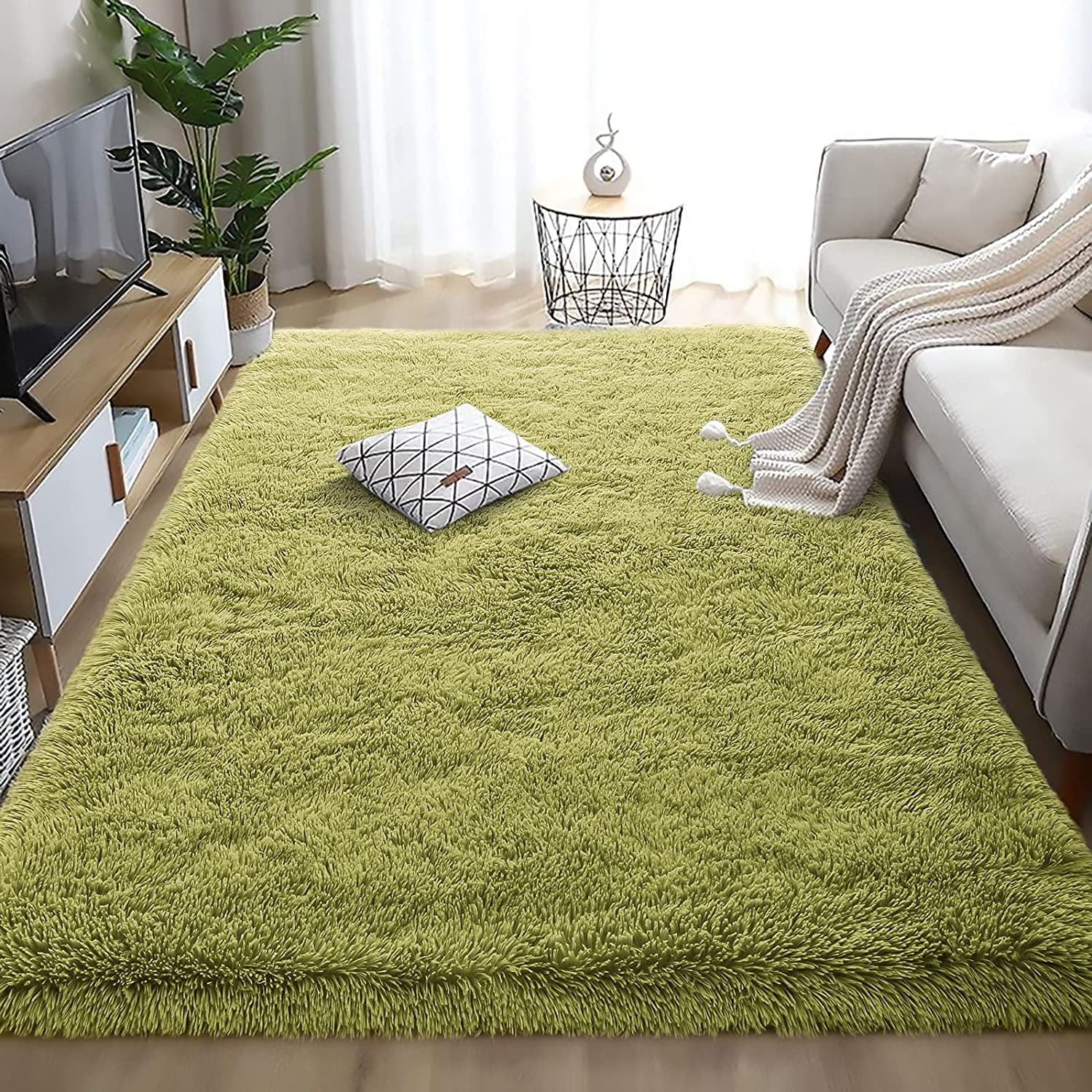 YJ.GWL Fluffy Area Rug Shaggy Rugs Carpets Indoor Fuzzy Rugs for Living ...