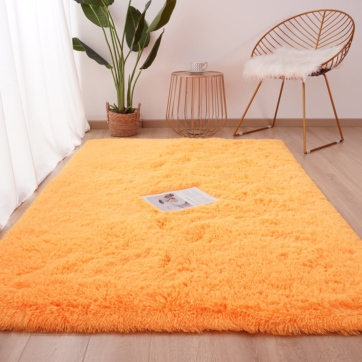 YJ.GWL Fluffy Soft Carpet Area Rugs Shag Rug for Living Room Bedroom ...