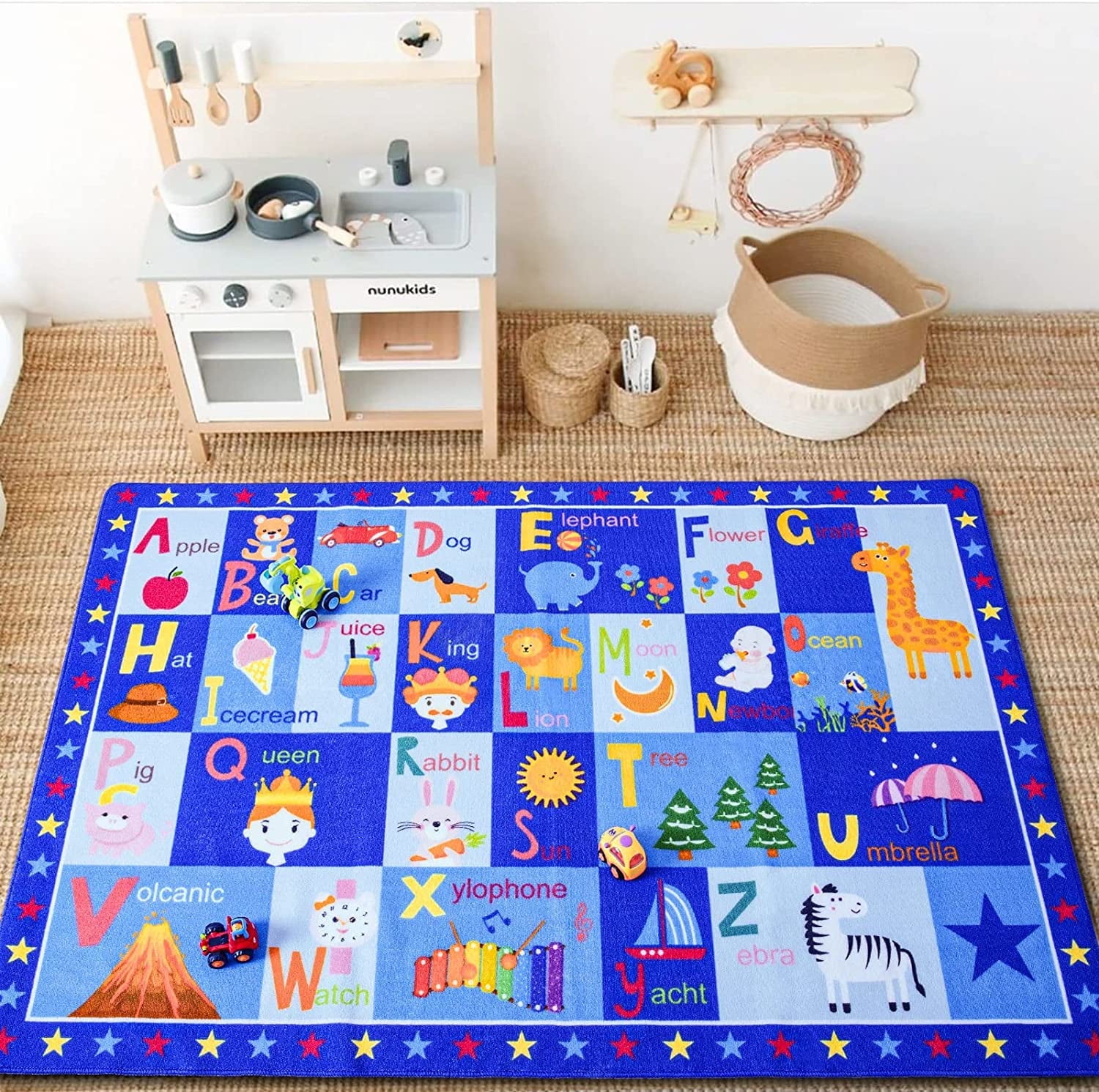 YJ.GWL Kids Play Rug ABC Educational Area Rug Learning Carpet for ...
