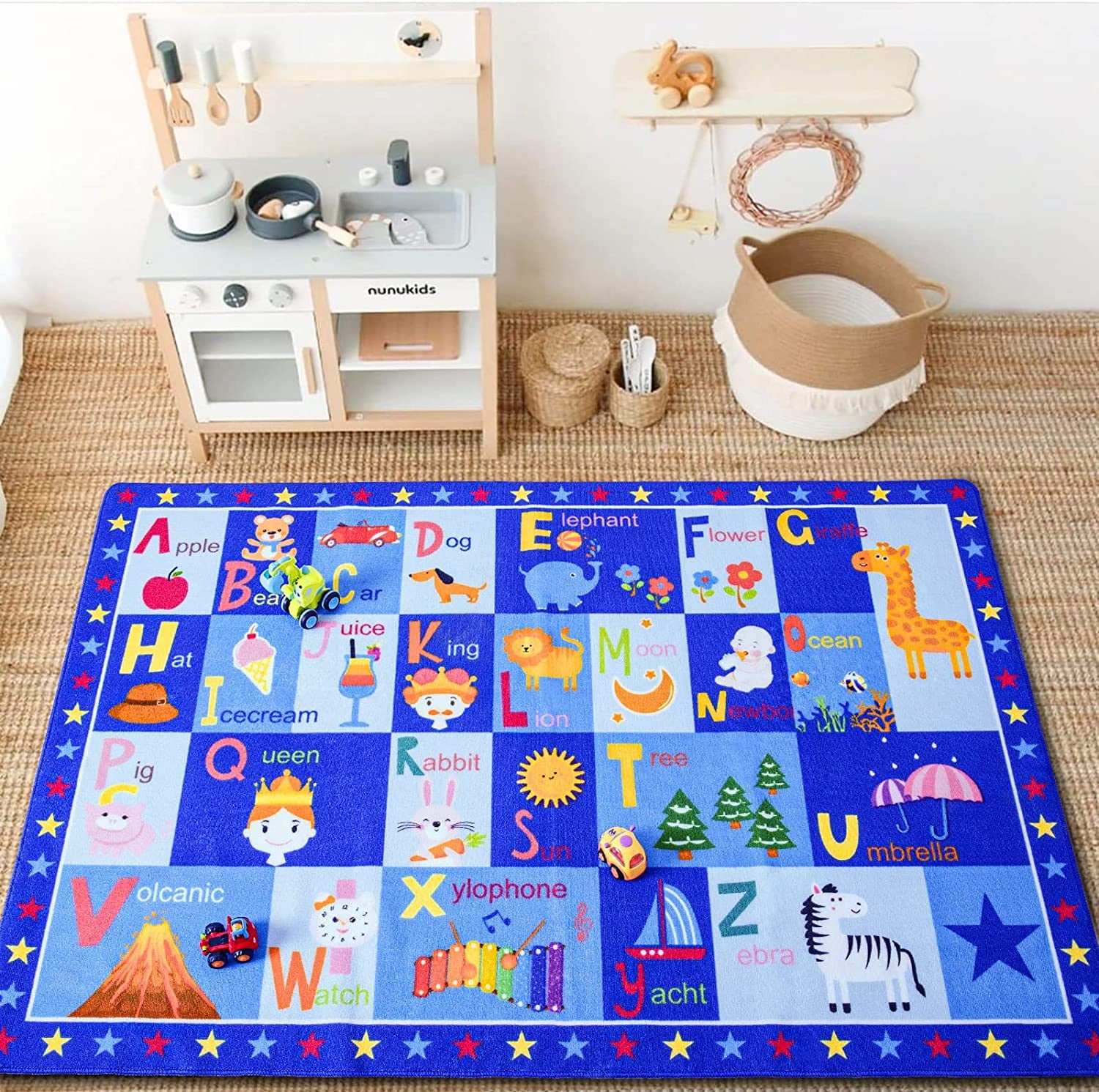 YJ.GWL Kids Play Rug ABC Educational Area Rug Learning Carpet for ...