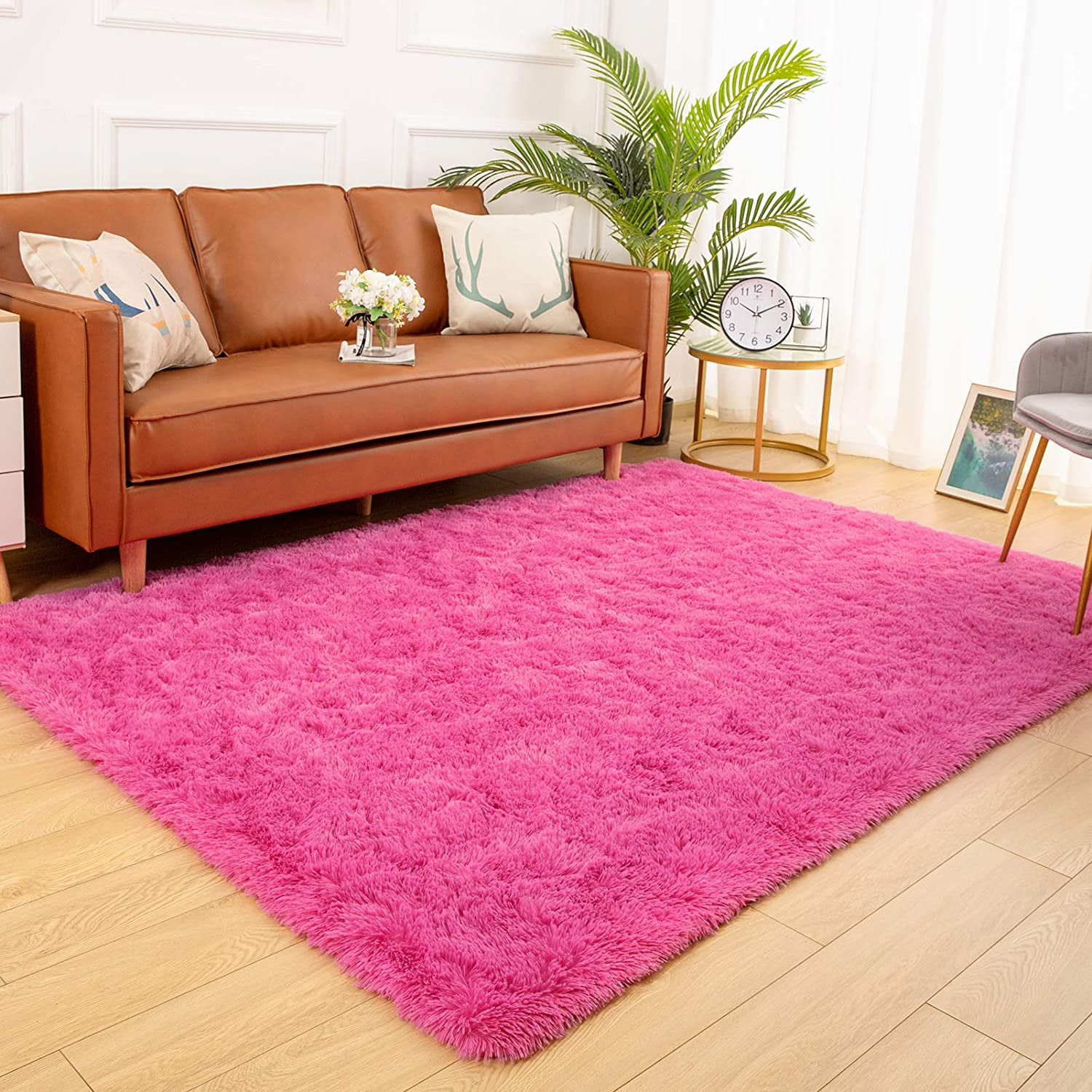 YJ.GWL Soft Area Rugs Shag Carpet Fluffy Rug for Living Room Bedroom ...