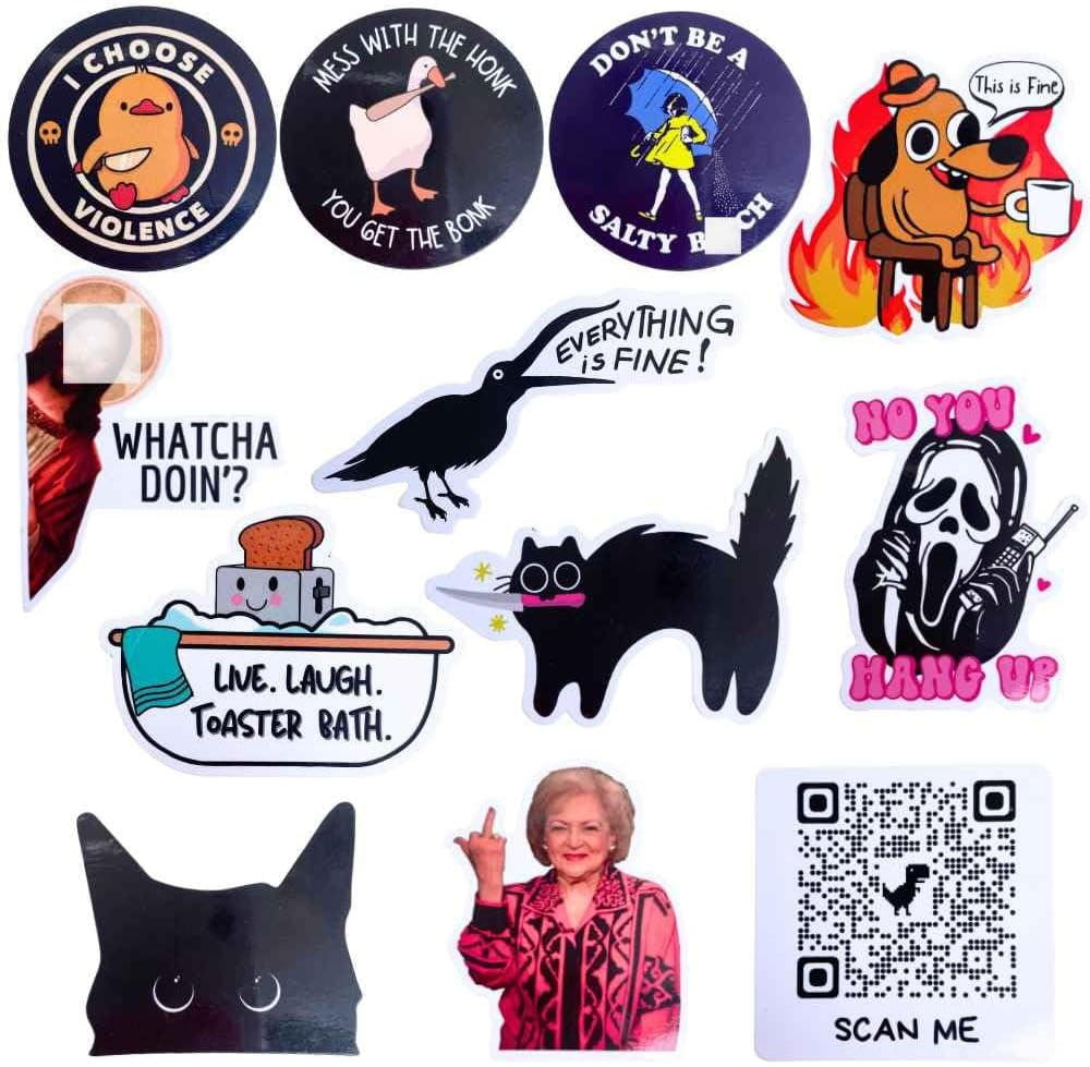 YJ PREMIUMS 12PC Funny Meme Magnets, Cute Fun Weird Magnet Black Cat ... YJ PREMIUMS 12PC Funny Meme Magnets, Cute Fun Weird Magnet Black Cat ...