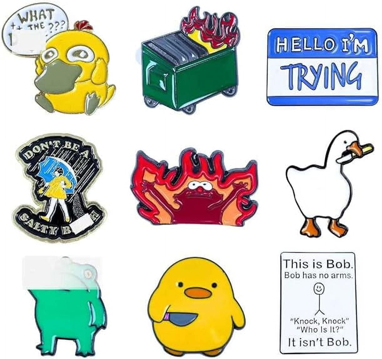 YJ PREMIUMS 9 PC Funny Enamel Pins Set, Sarcastic Cool Accessories ...