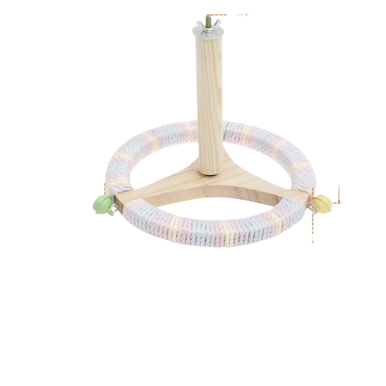 YJ Parrot Perch Wood Stand Rotary Tabletop Training Bird Toy Versatile ...