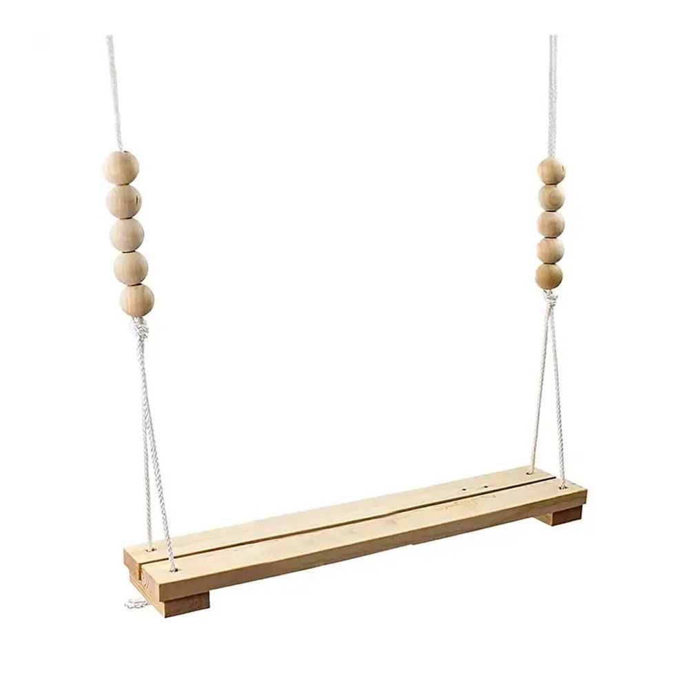 YJ Wooden Swing Birds Parrots Perch Chicken Coop Exercise Toys Cage ...