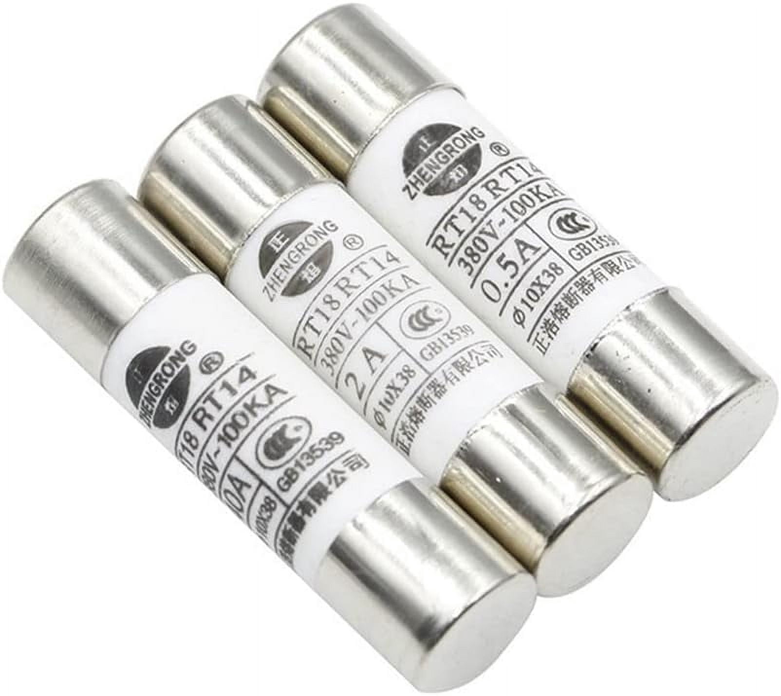 YJEGTWJA Fuse 5PCS 10 * 38 Fast Blow Ceramic Fuse 10x38mm Fuse 380V ...