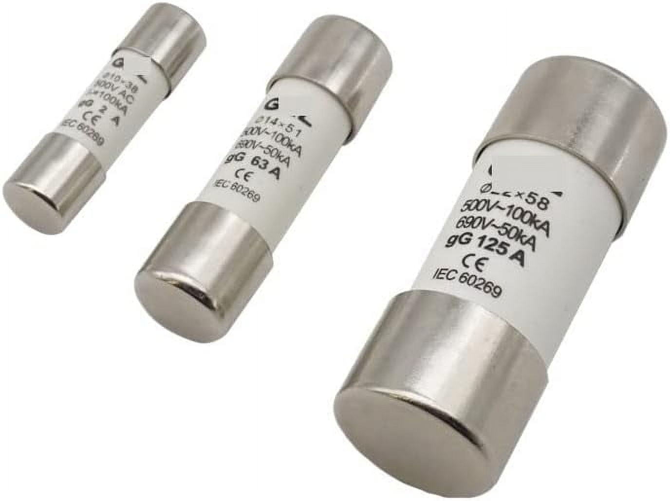 YJEGTWJA Fuse AC 500V RO15 Fast Blow Ceramic Fuse Link RT18-32 10X38 gG Cutout 2A 4A 6A 8A 10A ...