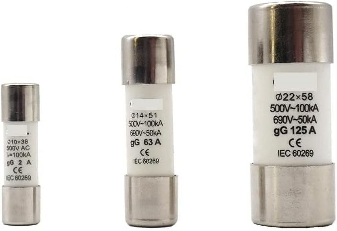 YJEGTWJA Fuse AC 500V RO16 Fast Blow Ceramic Fuse Link RT18-63 14X51 gG Cutout 2A 4A 6A 8A 10A ...