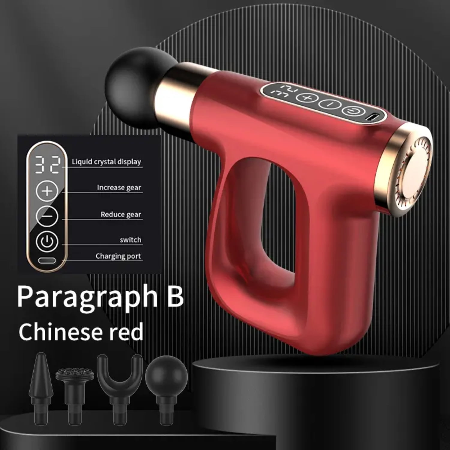 YJHBCYWM Powerful Compact Portable Electric Mini Hot Compress Muscle Relaxation Massage Gun with ...