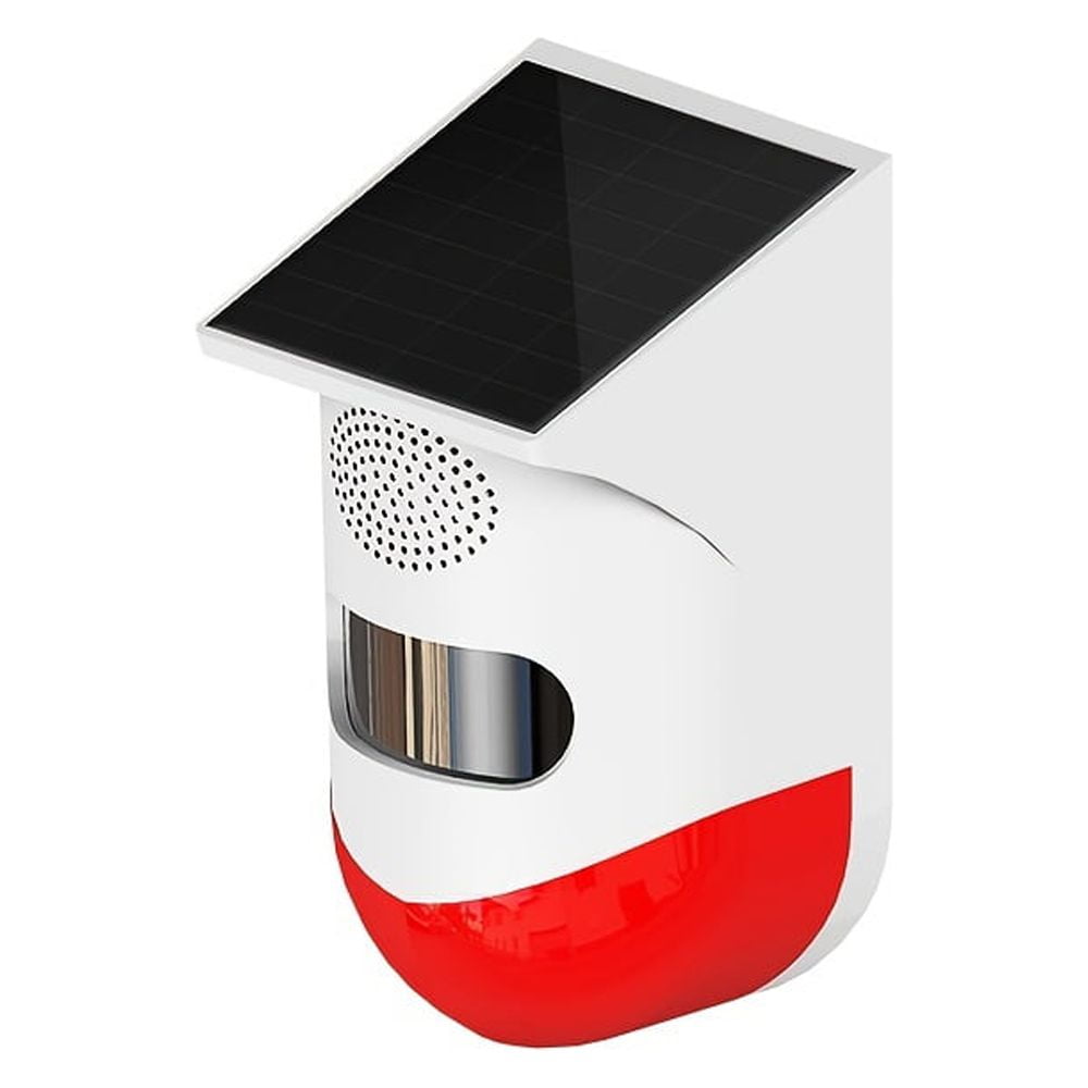 YJHBCYWM Solar Powered Outdoor LED Sound And Strobe Light Alarm with ...