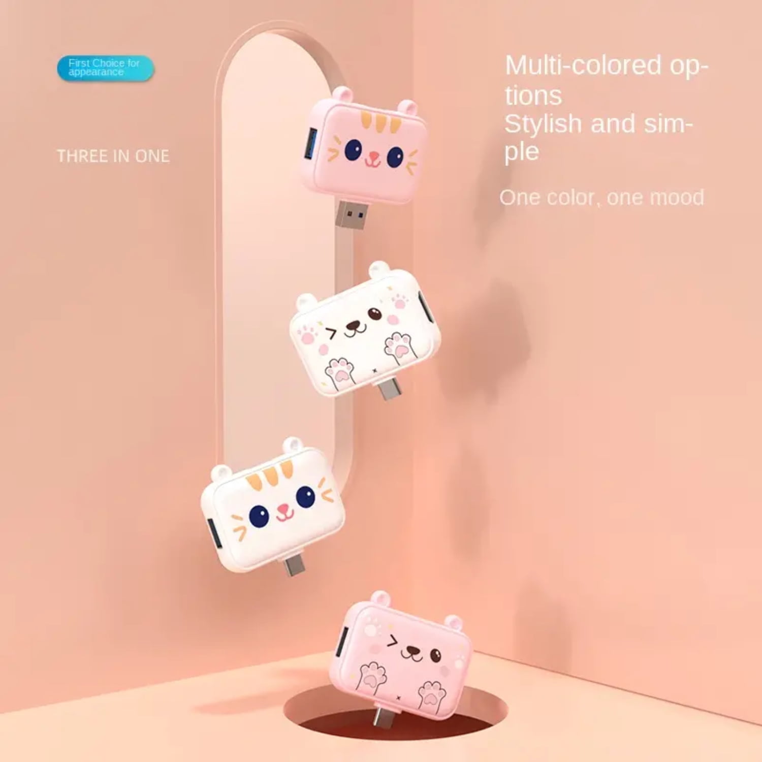 YJHBCYWM Versatile Car USB Hub Type C Multi-interface Converter with 3. ...