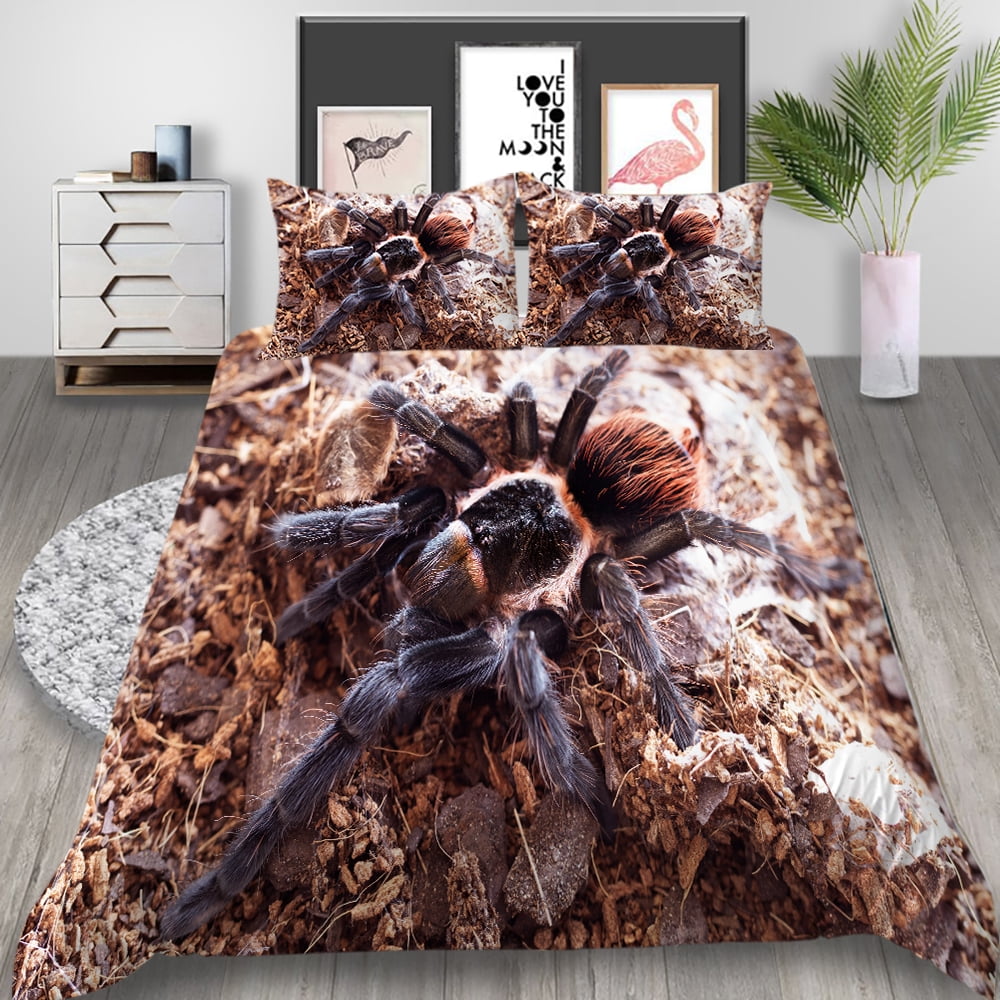 YJHDM 3D Printed Spider Pattern Bedding Set for Men Soft Lightweight ...