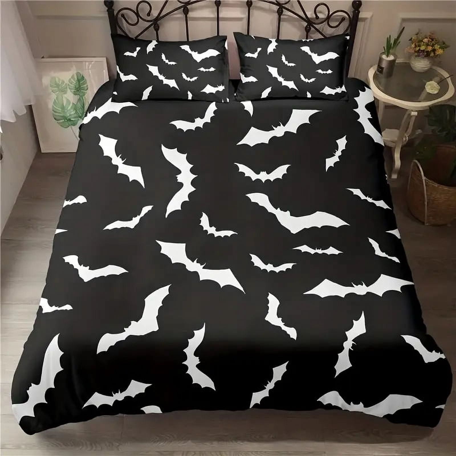 YJHDM Bat Bedding Set 3D Animal Duvet Cover Pillowcase 2/3pcs Ultra ...