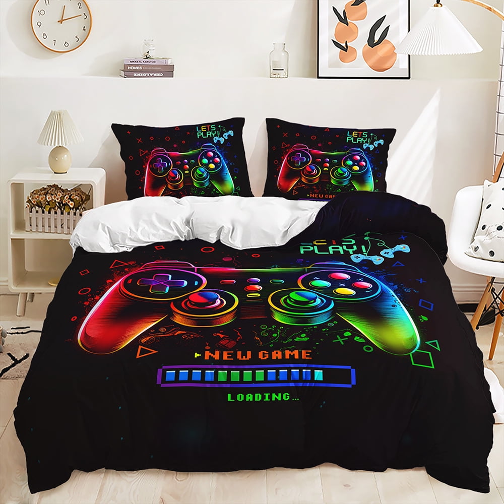YJHDM Colorful Game Controller Bedding Set 3D Duvet Cover Pillowcase 2 ...