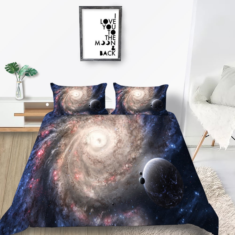 YJHDM Cosmic Planet Bedding Set 3D Fantasy Starry Sky Duvet Cover ...