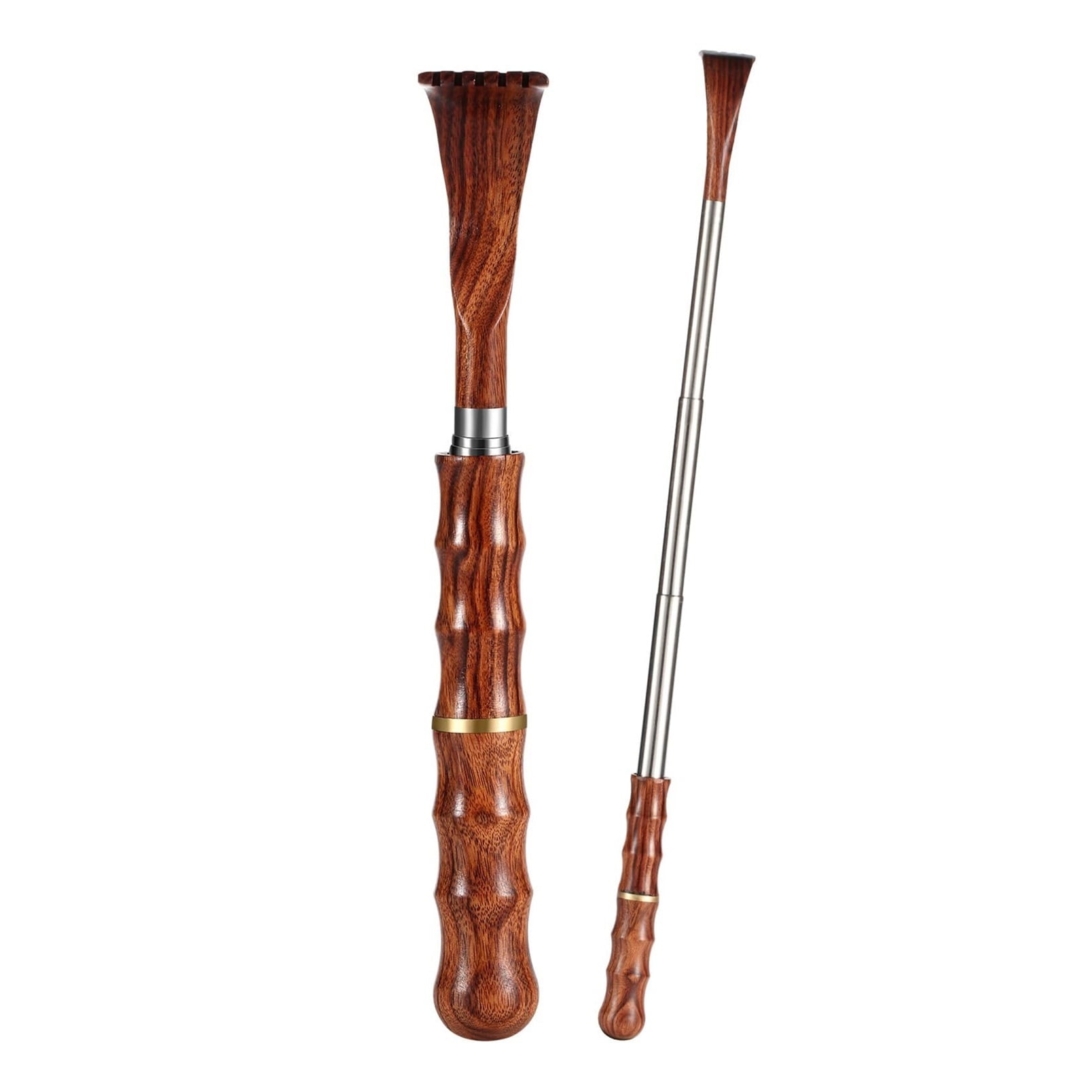 YJINE Portable Extendable Back Scratcher, Telescoping Bamboo Back ...