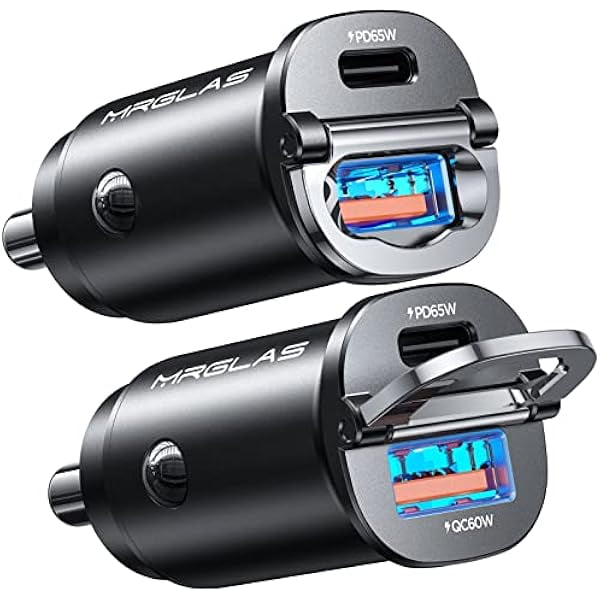 YJJSKEJI [2-Pack]125W USB C Car Charger, Mini Metal Charger Adapter ...