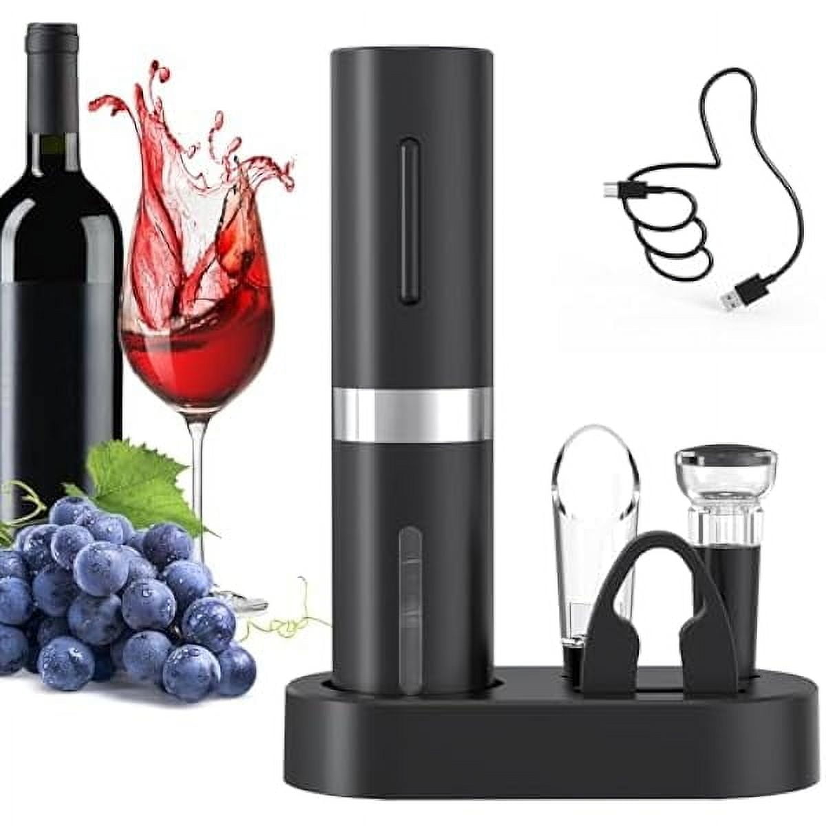 YJJSKEJI Electric Wine Bottle Opener Set - Rechargeable Cordless Wine ...