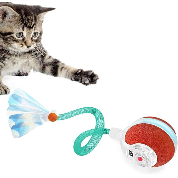 YJJSKEJI Interactive Cat Toys Ball for Indoor Cats,[2025 Newly Upgraded ...