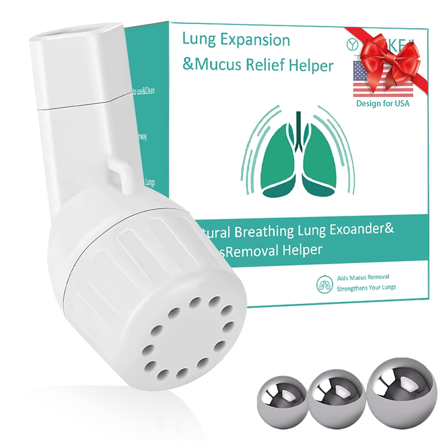 YJJSKEJI Lung Exerciser, Mucus Clearance and Lung Expansion Device ...