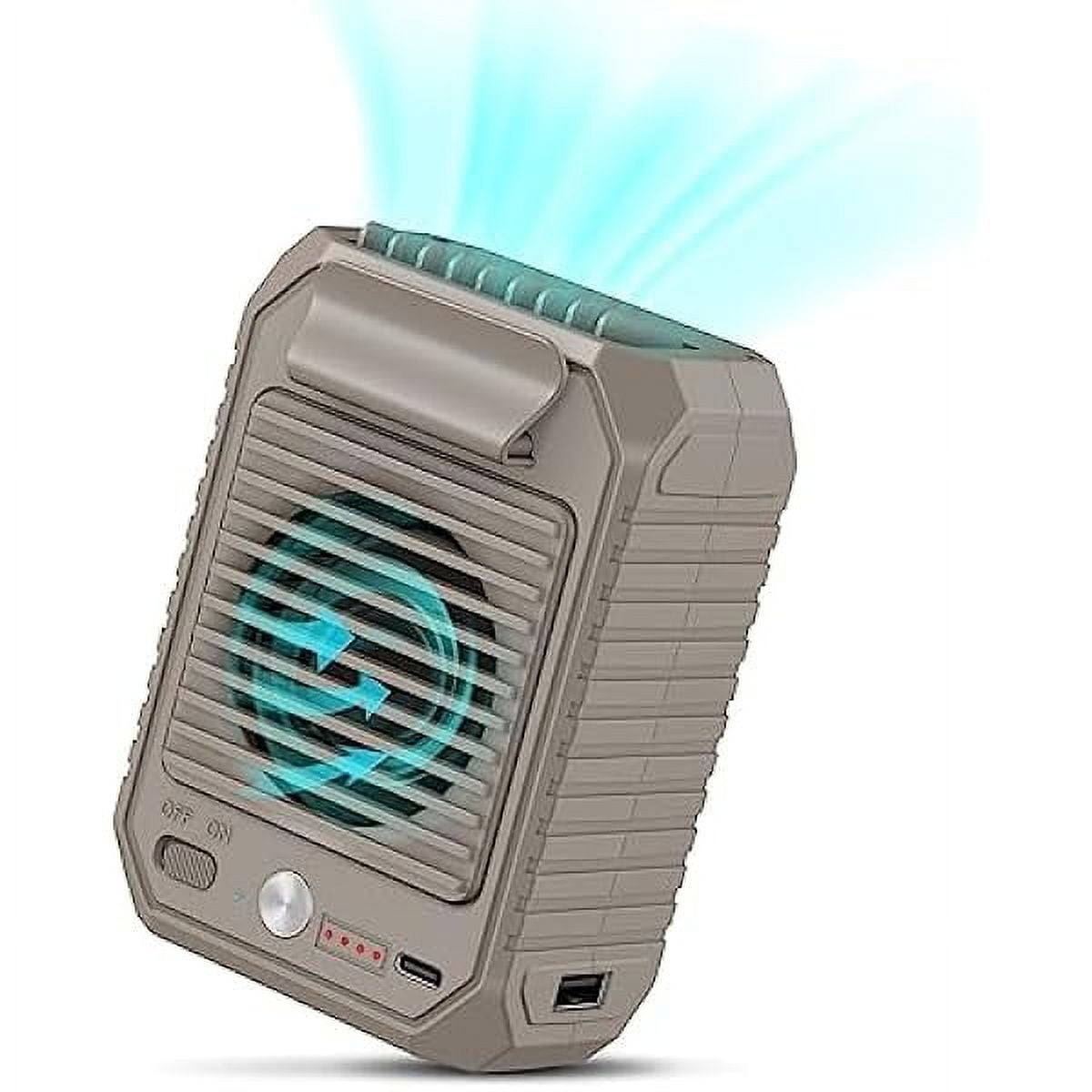 YJJSKEJI Portable Waist Clip Fan, 10000mAh Battery Personal No Handheld ...
