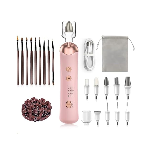 YJJSKEJI Professional Manicure Pedicure Kit, Portable Electric Nail ...
