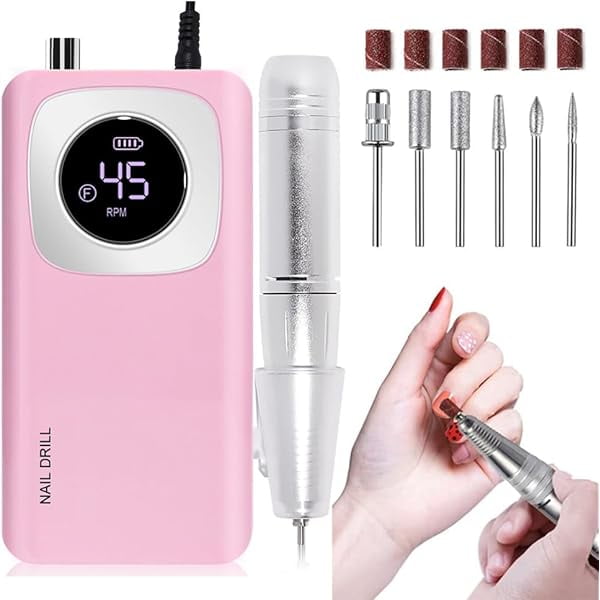 YJJSKEJI Rechargeable Nail Grinding Machine,Professional Portable ...