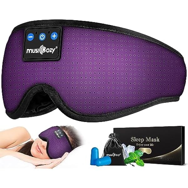 YJJSKEJI Sleep Headphones Bluetooth Sleep Eye Mask for Sleeping ...