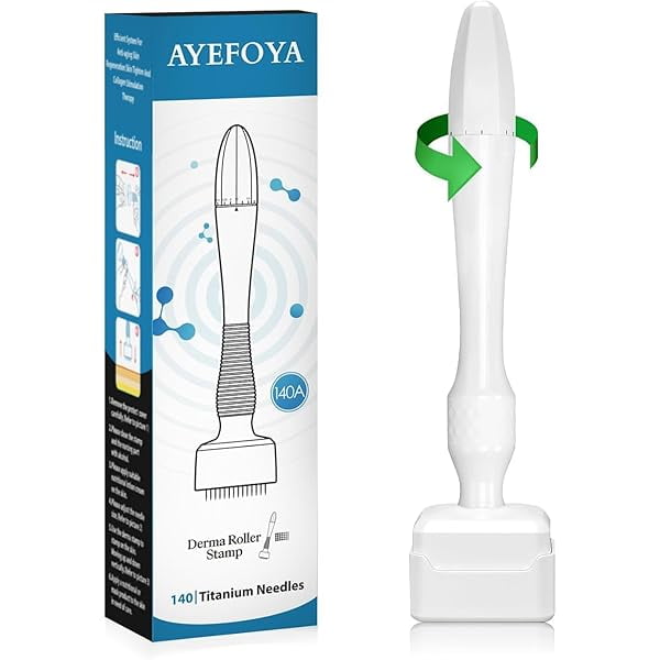 YJJSKEJI Titanium Microneedle Derma Roller - Stamp Alternative ...