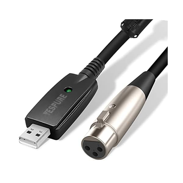 YJJSKEJI USB Microphone Cable,USB Male to XLR Female Mic 3 Pin Link ...