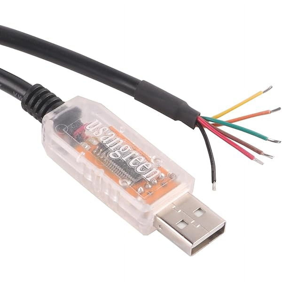 YJJSKEJI USB-RS485-WE-1800-BT 6ft Black 6-Wire Male-to-Male RS485 ...