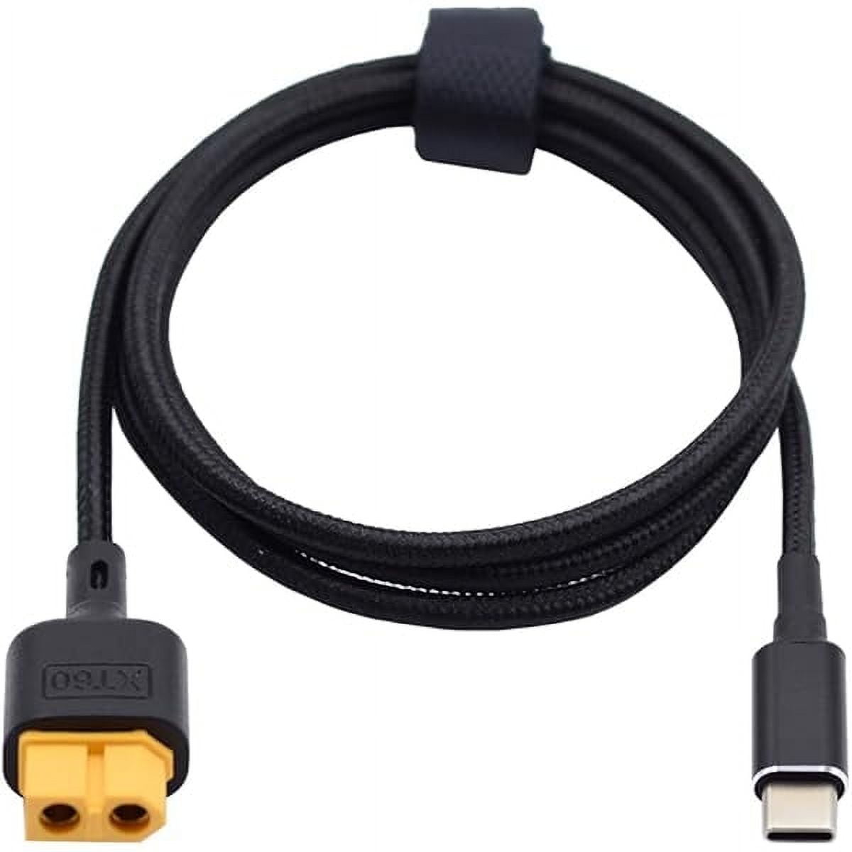 YJJSKEJI USB Type-C to XT60 Adapter Cable Fast Charging, USB-C Charger Cord SC100 Protocol XT60 ...